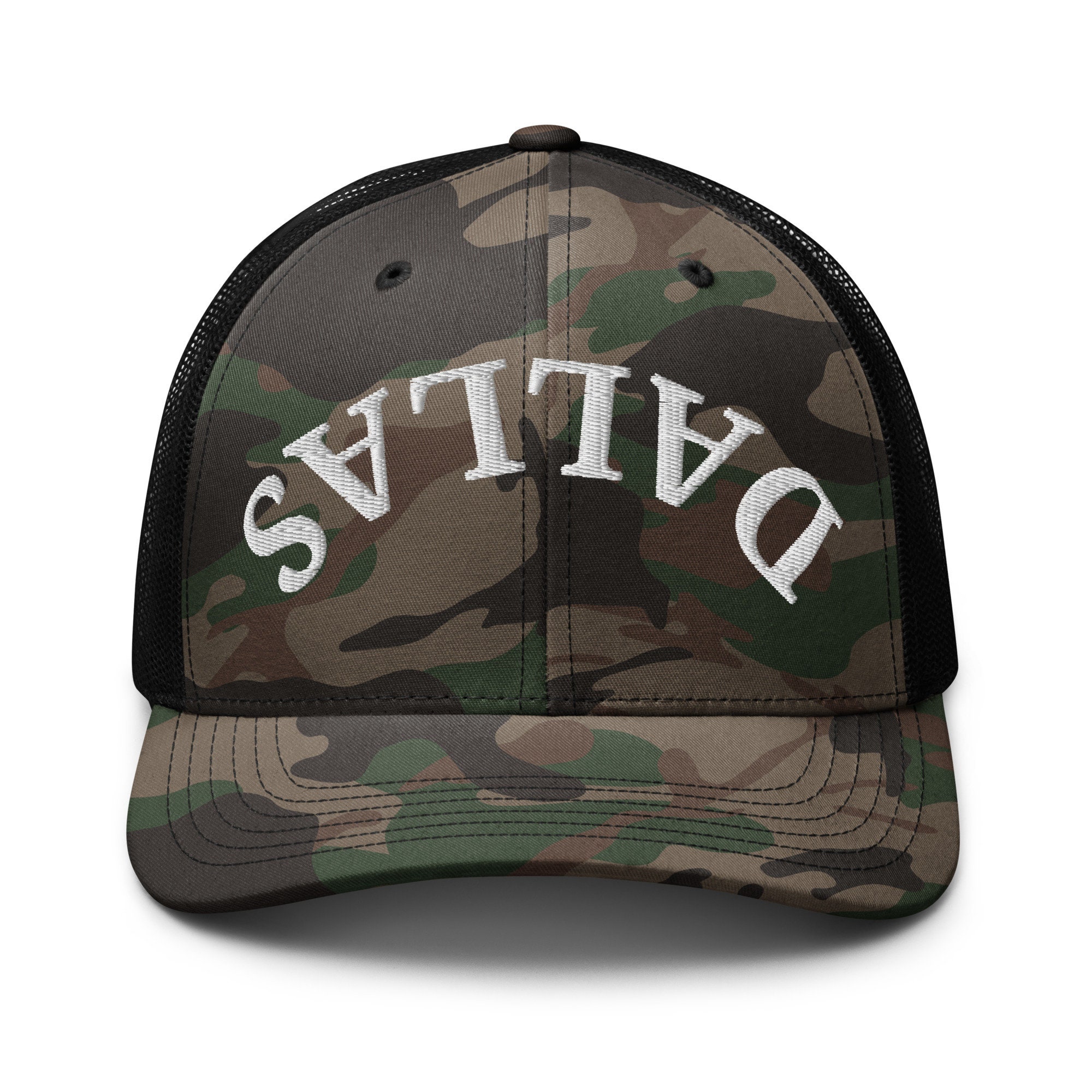 Dallas Camouflage Trucker Hat Upside Down Dallas Trucker Cap Dallas Hat ...