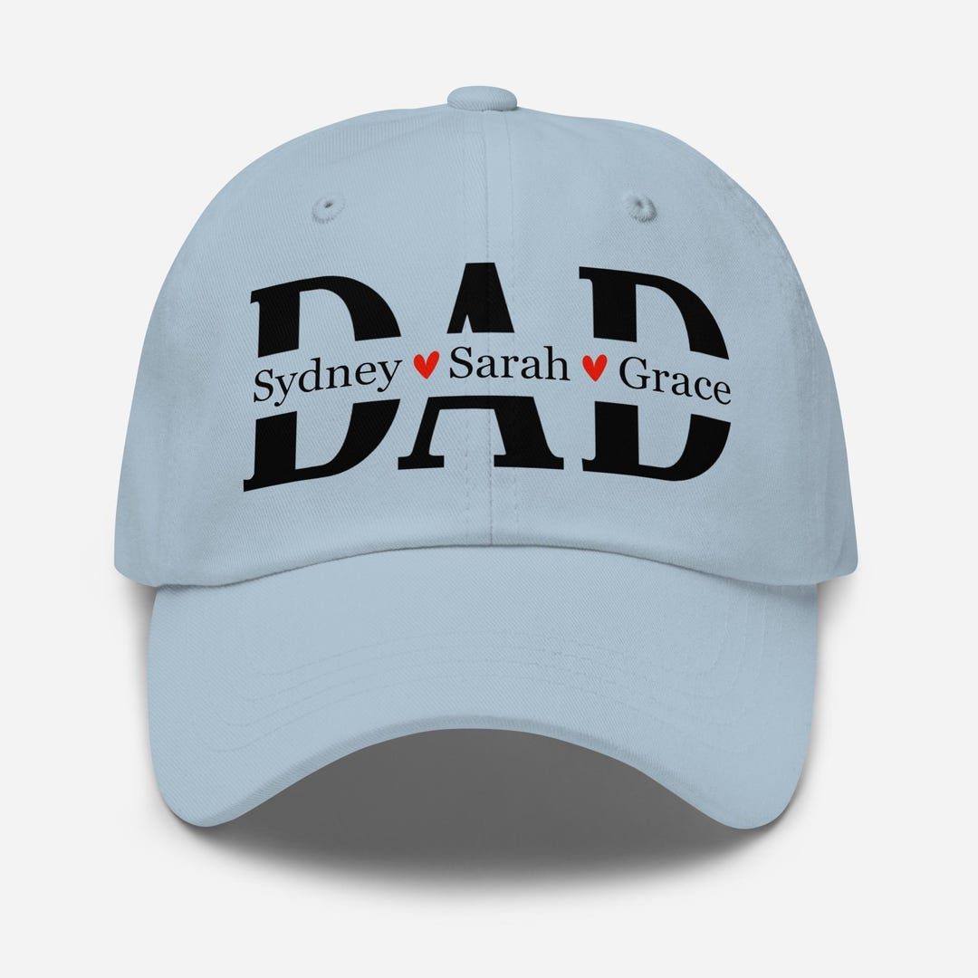 Custom Printed Dad Hat With Kids’ Names – Personalized Father's Day ...