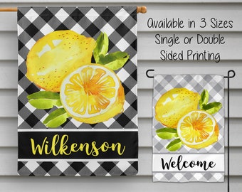 Lemon Garden Flag | Etsy