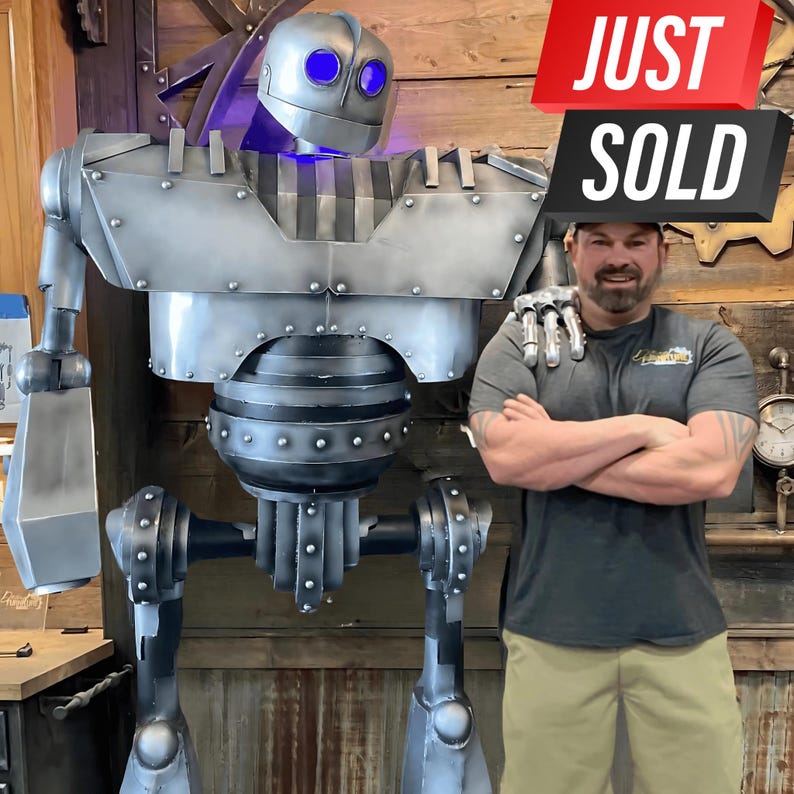 Update: SOLD! Iron Giant 8FT Scrap Metal Sculpture – Handcrafted by ...