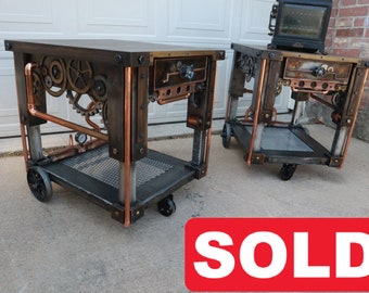 Update: SOLD Industrial Steampunk Liquor Cabinet / Poker Deck Display ...