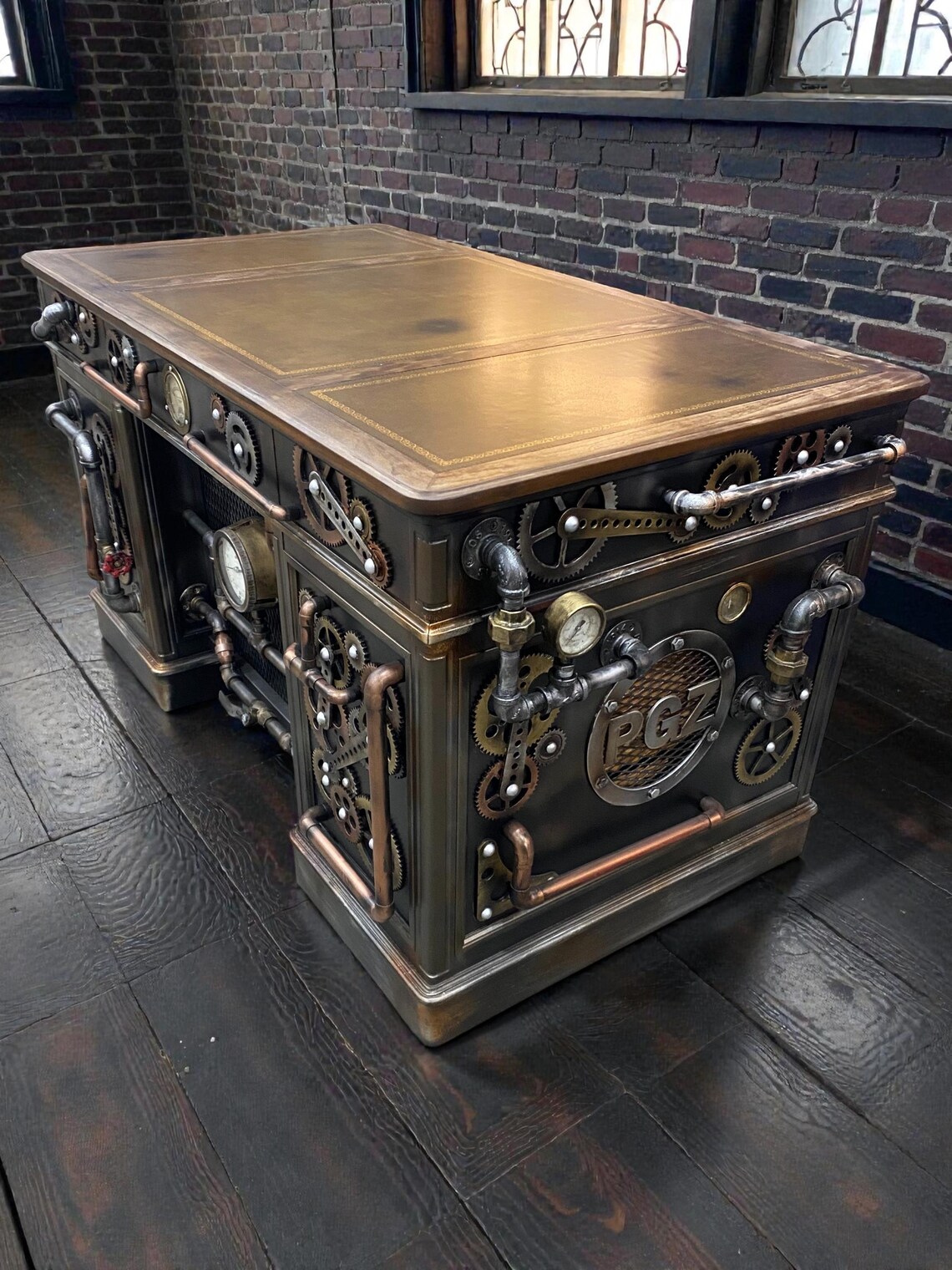 Update: SOLD Steampunk Executive Desk Industrial Furniture - Etsy