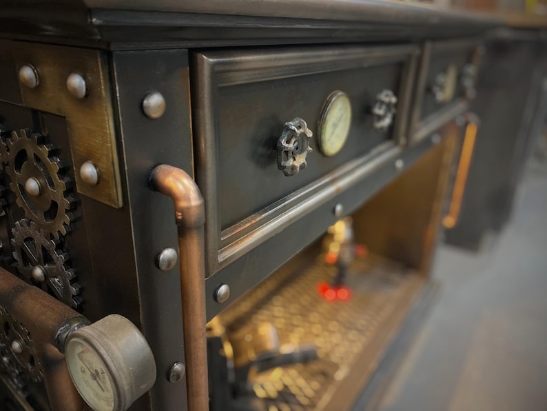 Update SOLD!! Steampunk Console Industrial Furniture - Etsy