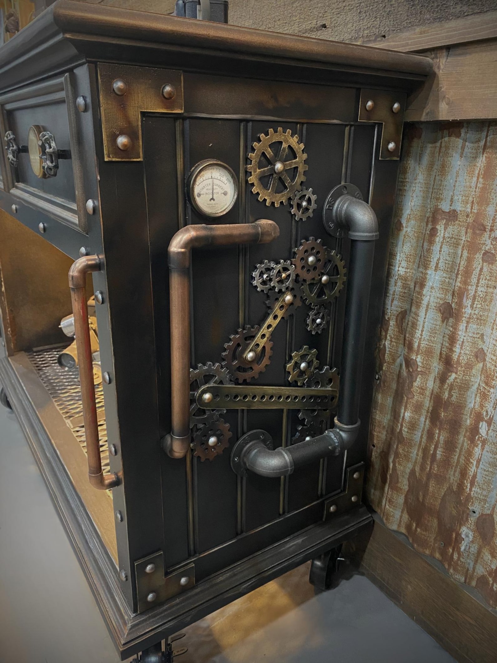 Update SOLD!! Steampunk Console Industrial Furniture - Etsy