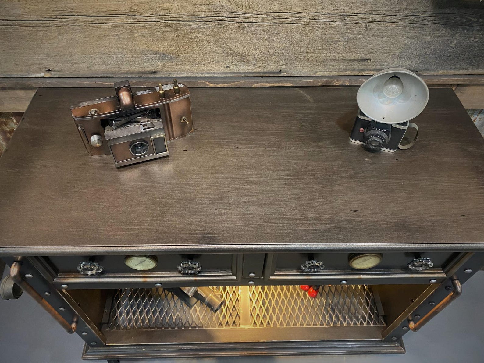 Update SOLD!! Steampunk Console Industrial Furniture - Etsy