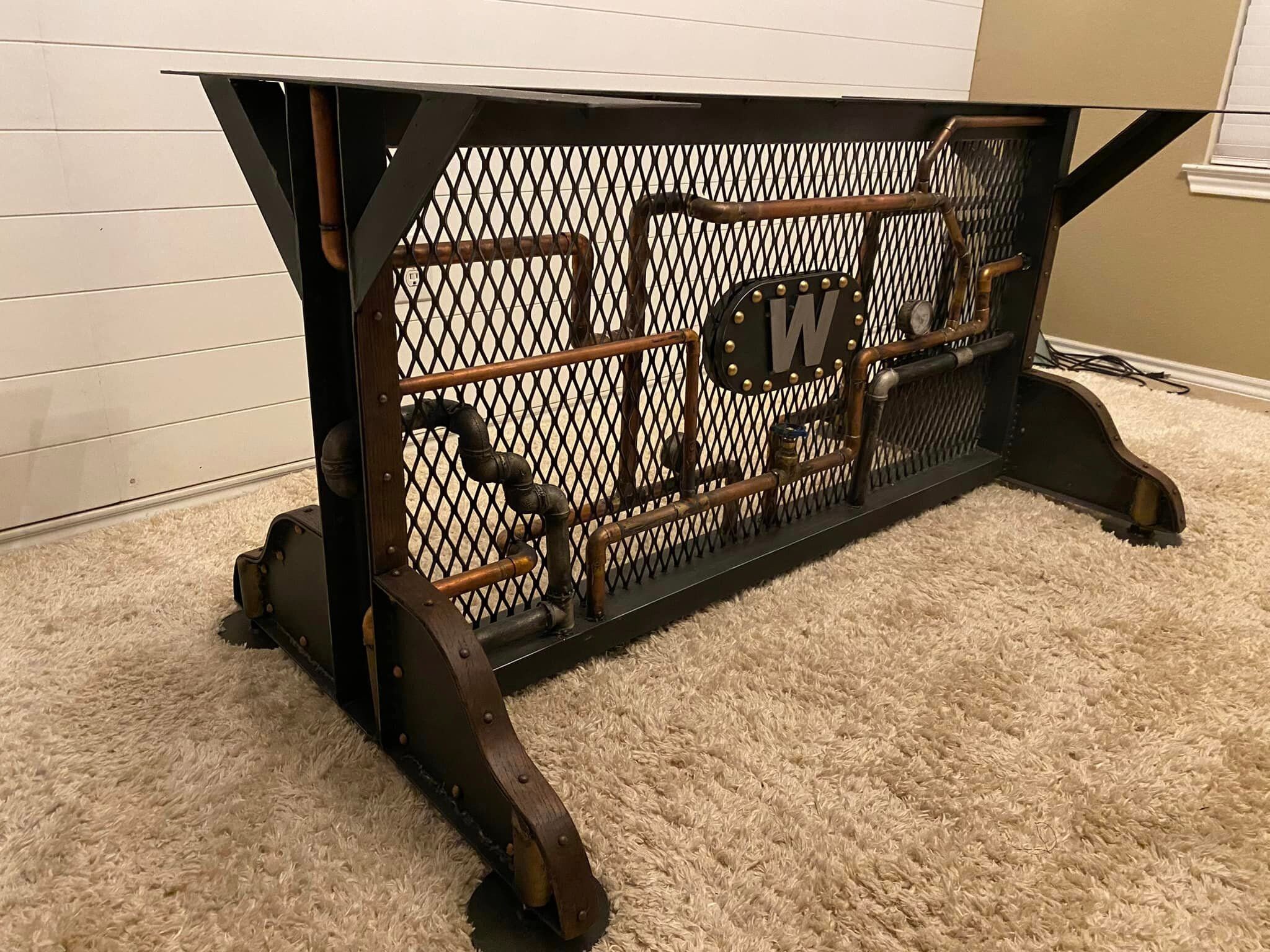 Update: SOLD Industrial Steampunk Poker Table - Etsy