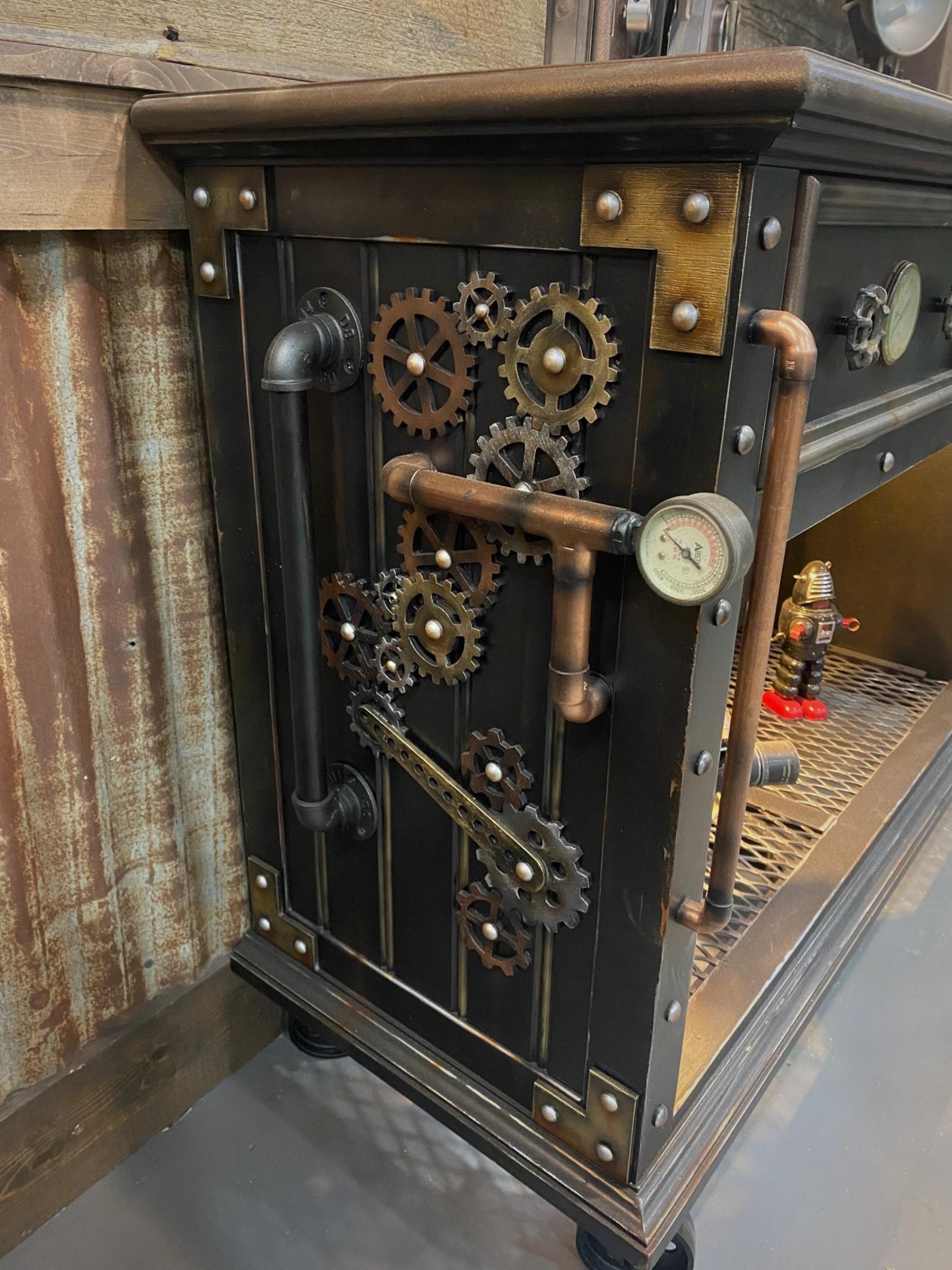 Update SOLD!! Steampunk Console Industrial Furniture - Etsy