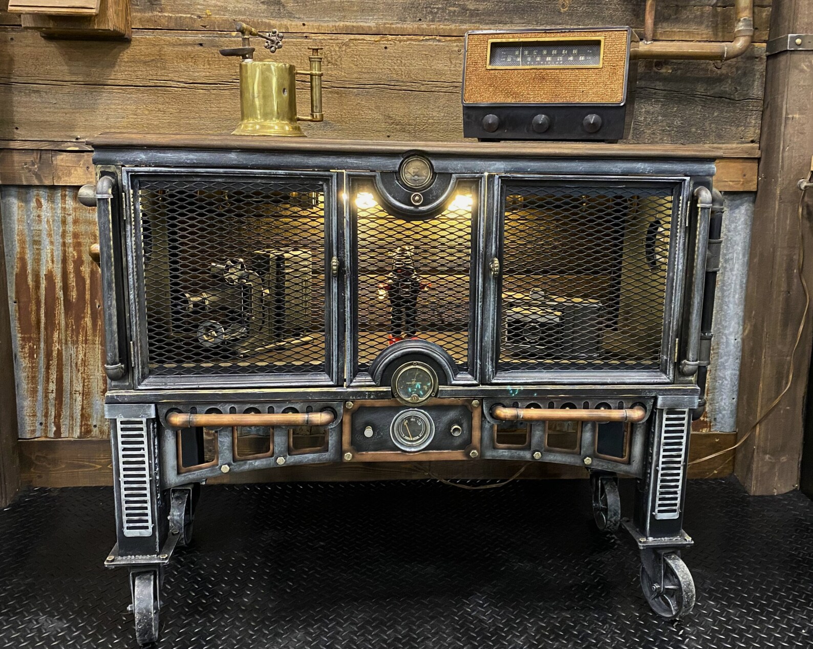 Steampunk Industrail Furniture Display Console - Etsy