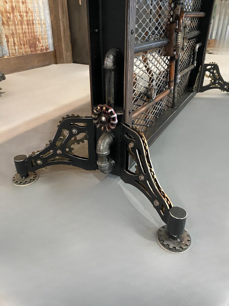 Update: SOLD!! Steampunk Industrial Poker Table / Steampunk Furniture ...