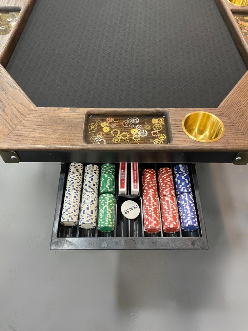 Update: SOLD!! Steampunk Industrial Poker Table / Steampunk Furniture ...