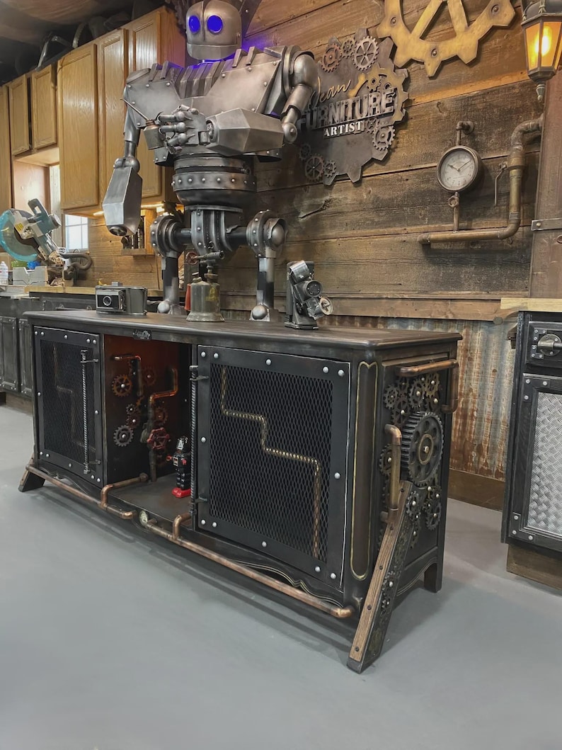 Custom Steampunk / Industrial Console Table – Made to Order - Etsy