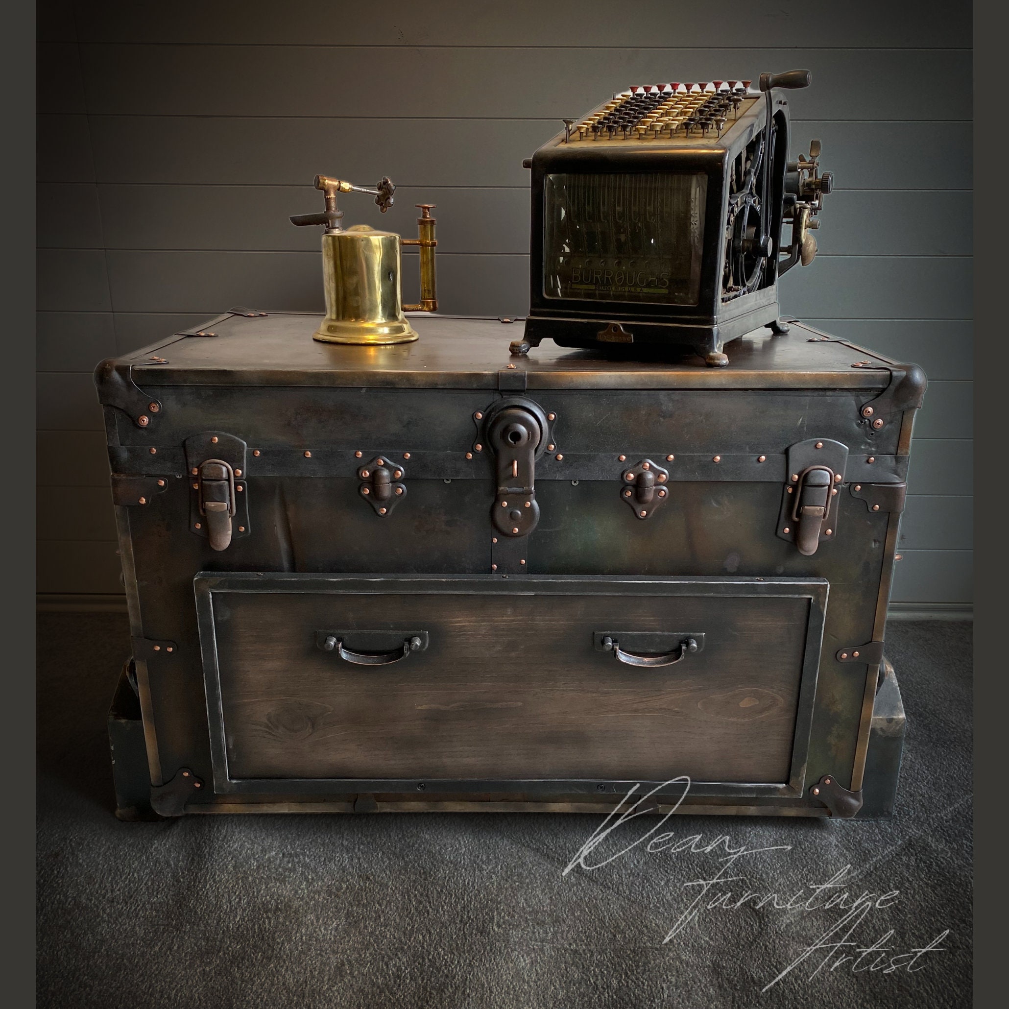 Update: SOLD New Trunk Coming SOON!! Industrial Steampunk Furniture ...