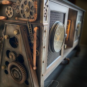 Steampunk Industrial TV Console Steampunk Furniture - Etsy