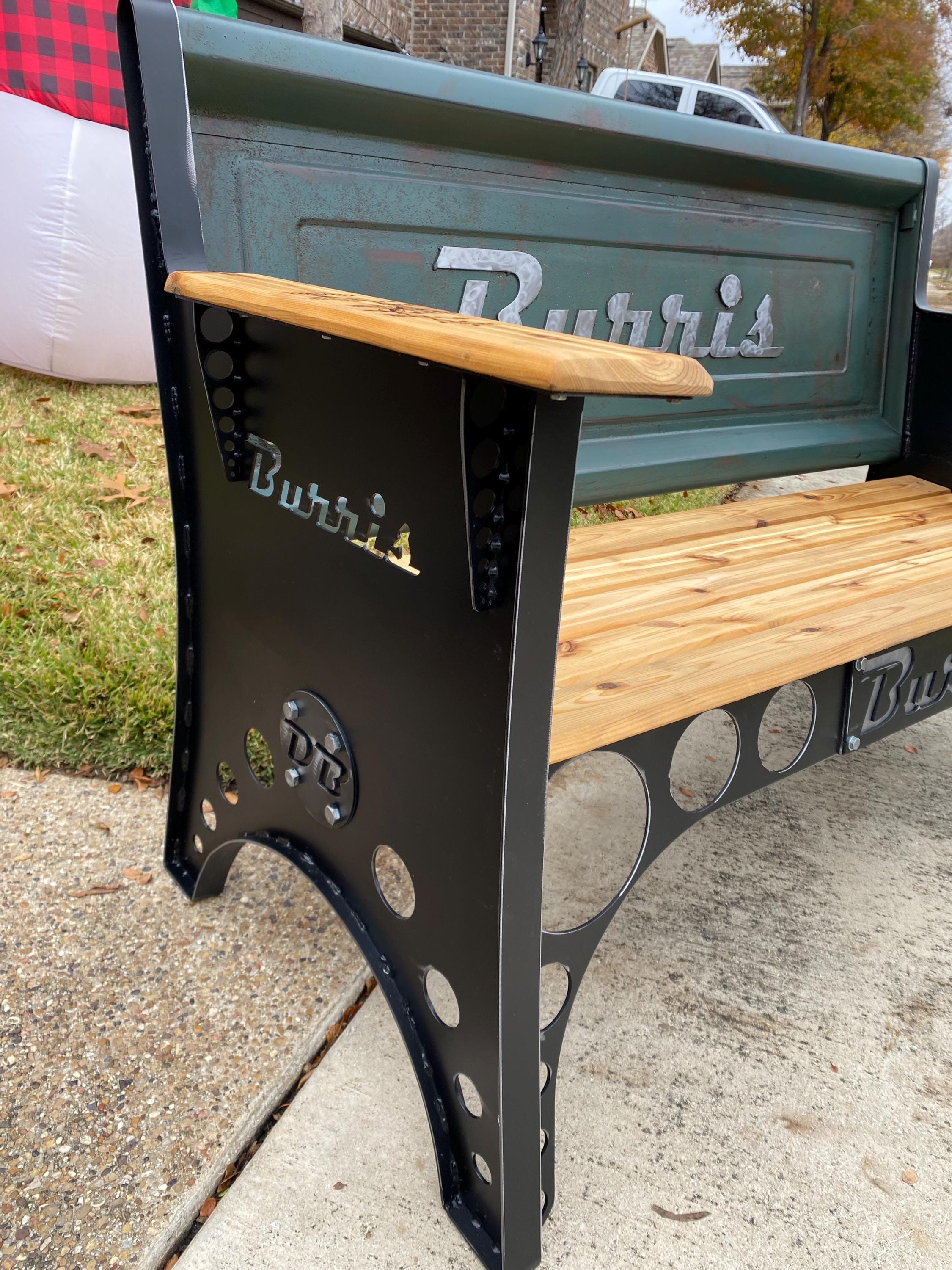 Custom Pickup Tailgate Bench Personalized Just for You Industrial Furniture / Steampunk ...