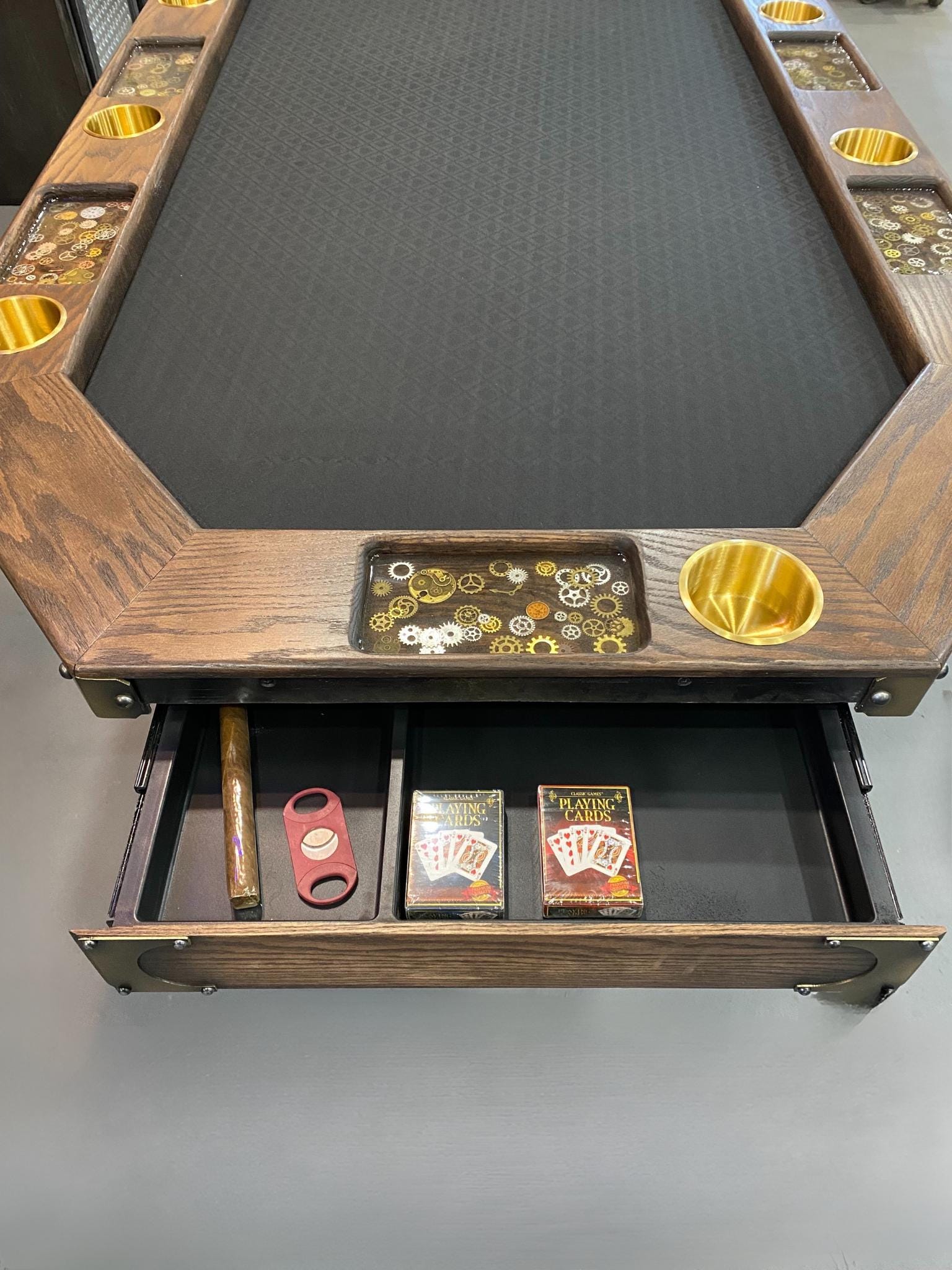 Update: SOLD!! Steampunk Industrial Poker Table / Steampunk Furniture ...