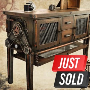 Custom Steampunk / Industrial Console Table – Made to Order - Etsy