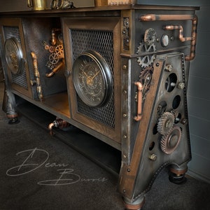 Steampunk Industrial TV Console Steampunk Furniture - Etsy