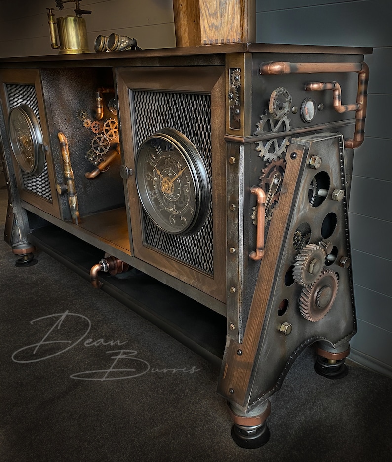 Steampunk Industrial TV Console Steampunk Furniture - Etsy
