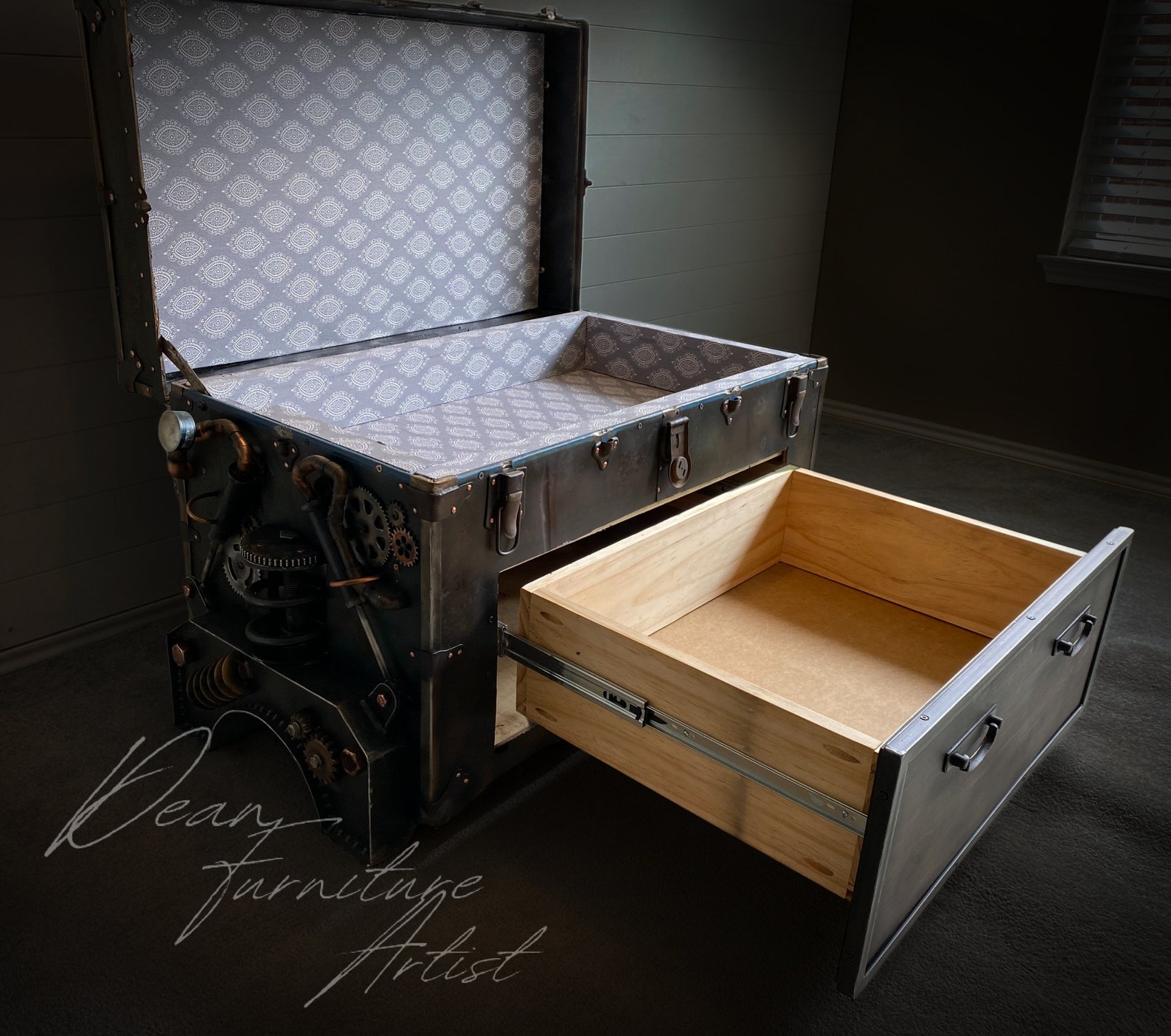 Update: SOLD New Trunk Coming SOON!! Industrial Steampunk Furniture ...