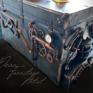 Update: SOLD Steampunk Steamer Trunk by Dean Furniture Artist - Etsy