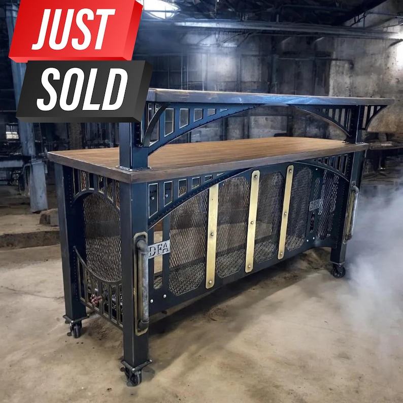 Update: SOLD!! Bar / Industrial Furniture / Steampunk / Man Cave / Bar ...