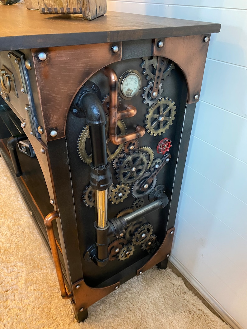Update: SOLD!! Industrial Steampunk Furniture // Console / TV Stand ...