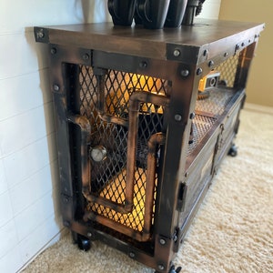 Update: SOLD!! Industrial Steampunk Furniture // Coffe Bar - Etsy