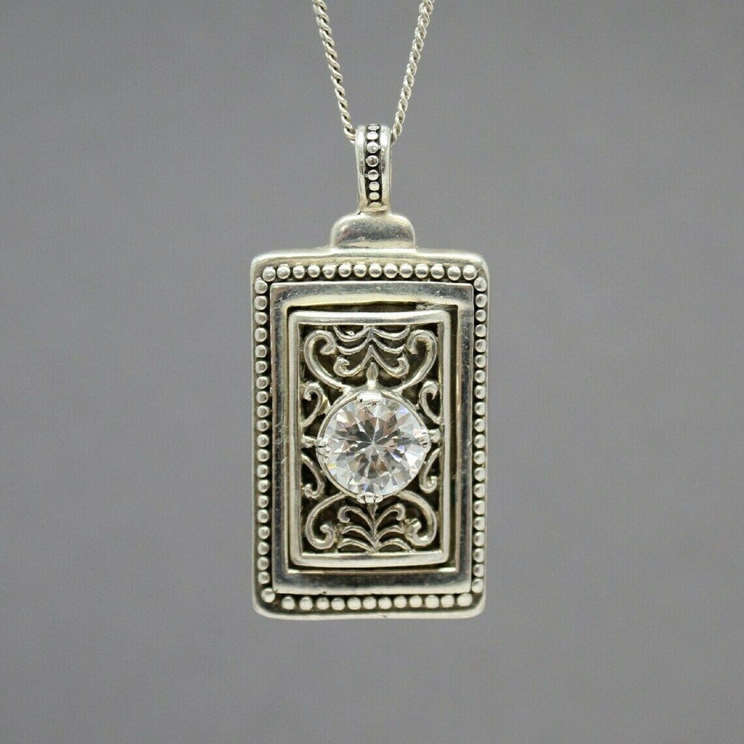 Antique Art Deco Pendant, Filligree Vintage Moissanite Diamond Pendant ... Antique Art Deco Pendant, Filligree Vintage Moissanite Diamond Pendant ...