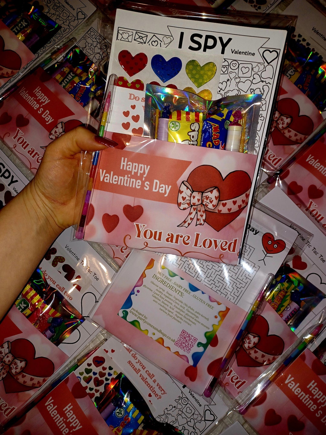 Valentines Day Kids Activity and Sweet Packs With Stacking Crayon and ...