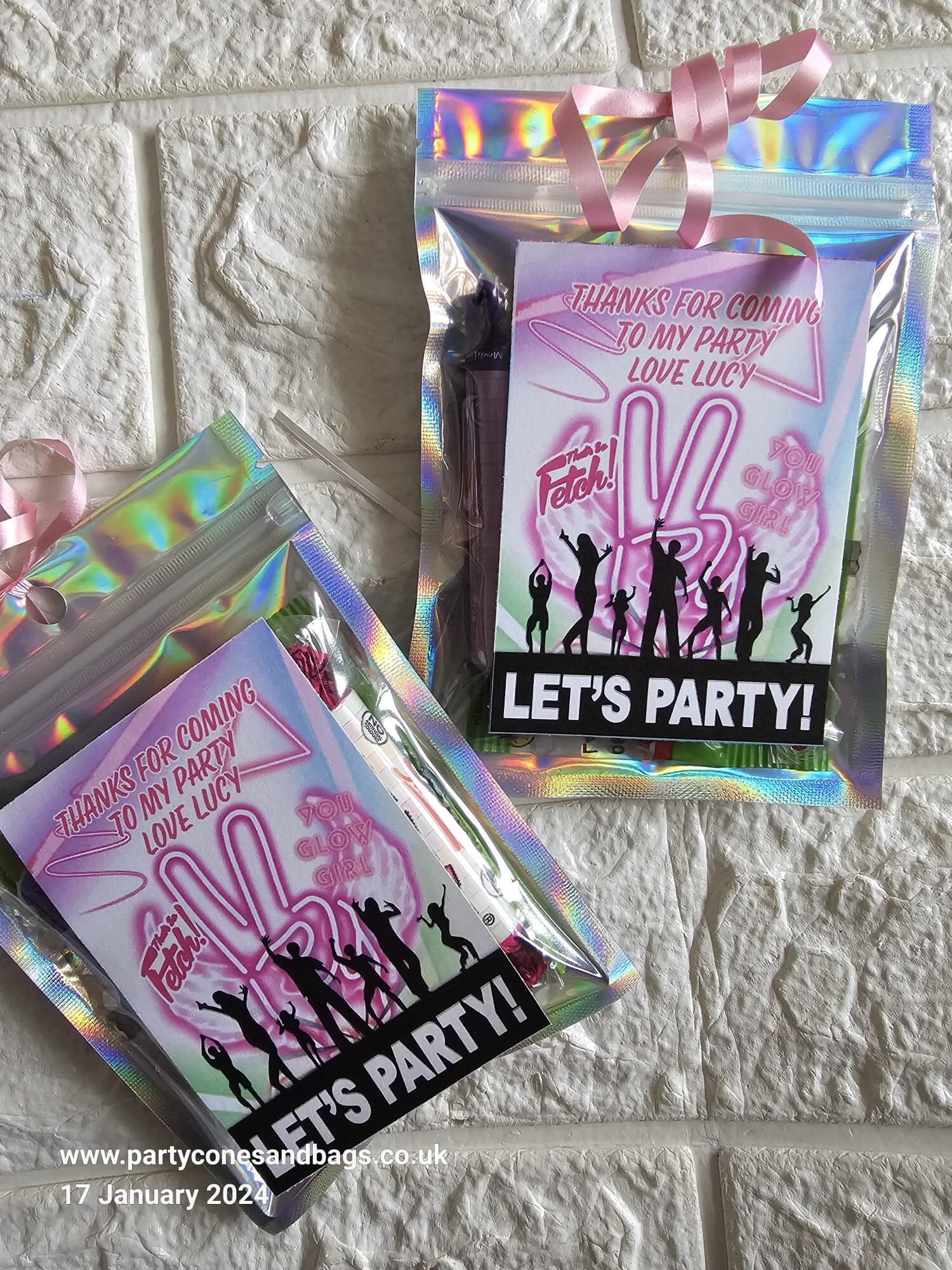 Disco Party Bags Sweet Pouch With Haribo and Swizzel Branded Sweets Can ...