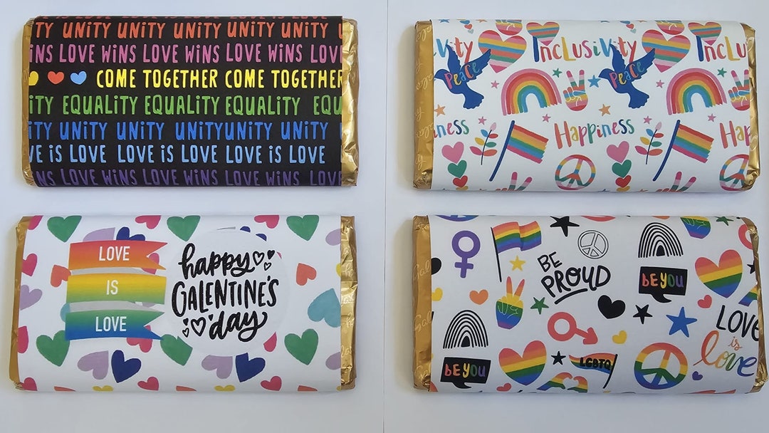 Valentines Day Chocolate Bar Wrapper Files Galentines Pride Love is ...