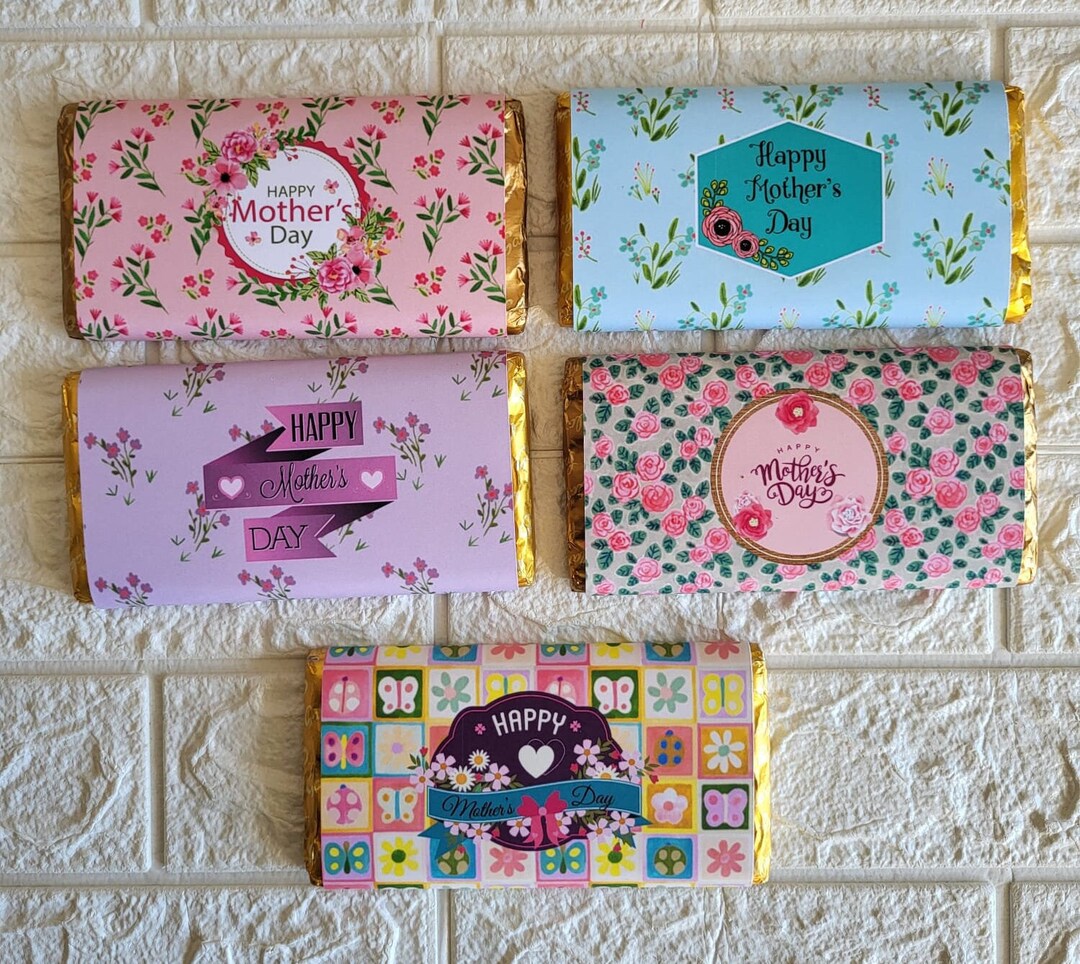 Mother's Day Candy Chocolate Bar Wrappers for Galaxy or Hershey's Bar ...