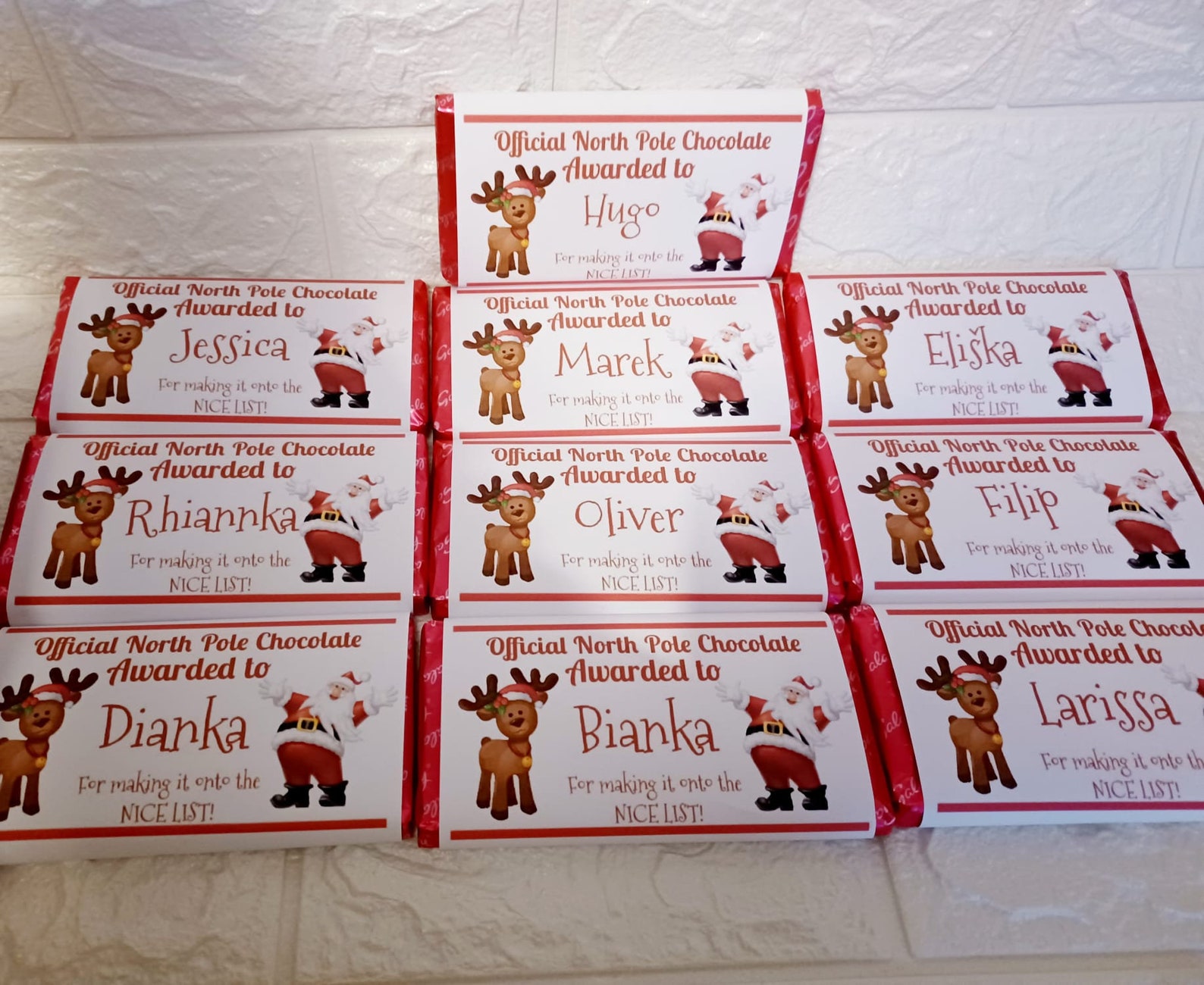 Christmas Bar Wrapper Nice List Award File Instant Download - Etsy