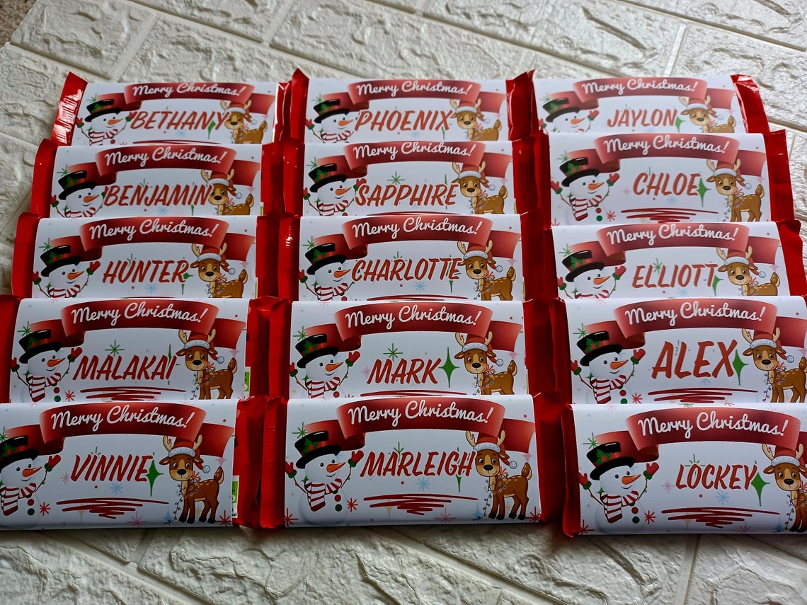 Chocolate Bar Jpeg File Wrapper DIY Printable Christmas Gift Idea - Etsy UK