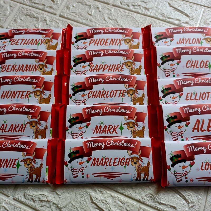 Christmas Chocolate Wrapper - Etsy Australia