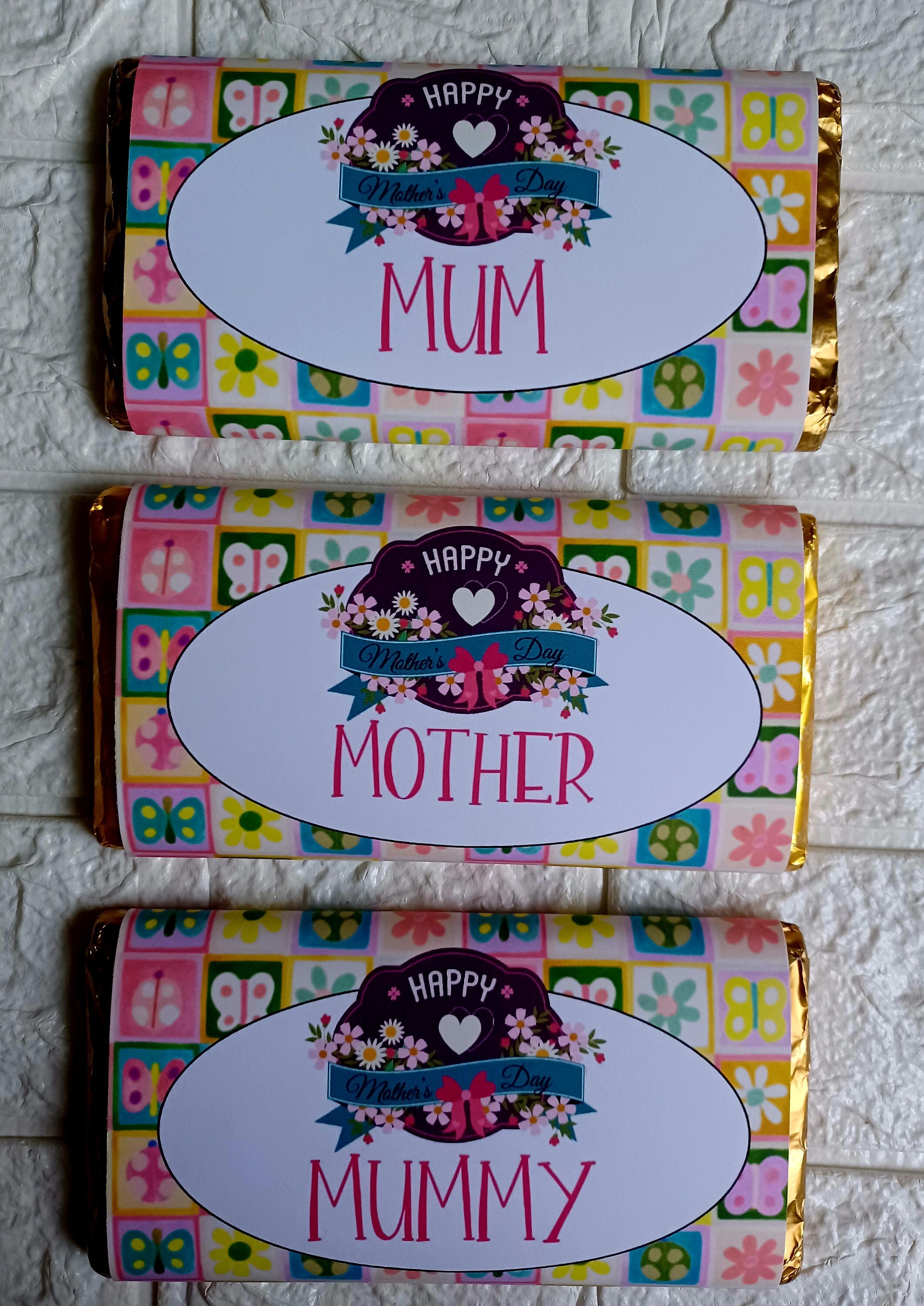 Mother's Day Candy Chocolate Bar Wrappers for Galaxy or Hershey's Bar ...