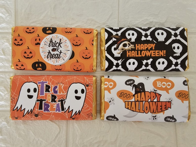 Halloween Chocolate Bar Wrappers File Digital Download Ready to Print ...