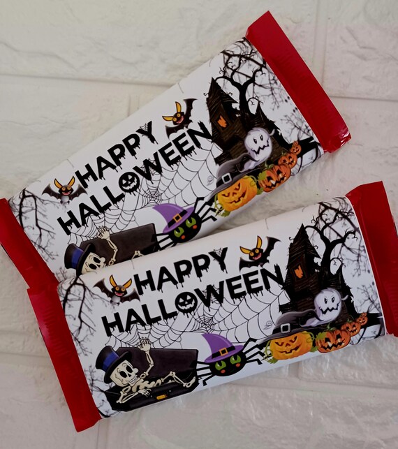 Halloween Chocolate Bar Wrapper Jpeg File Printable - Etsy