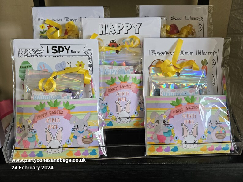 EASTER Kids Activity and Sweet Packs With Stack Crayon and Stickers and ...