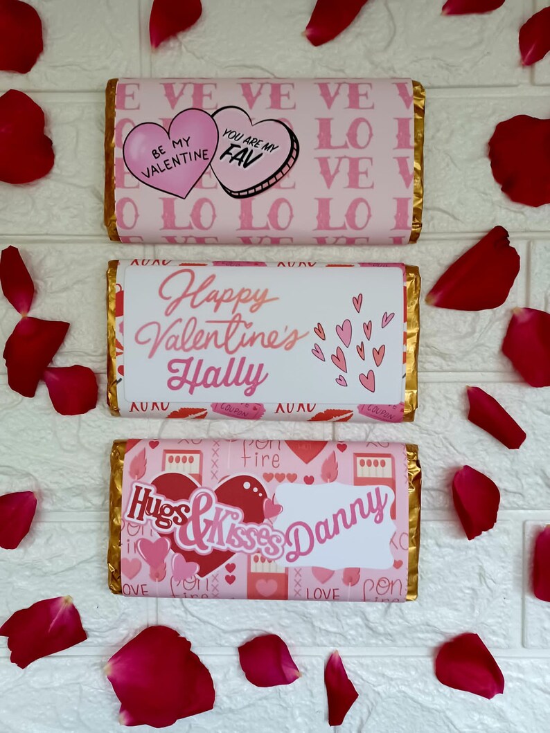 Valentines Day Chocolate Bar Wrapper Bundle 10 Different Designs - Etsy