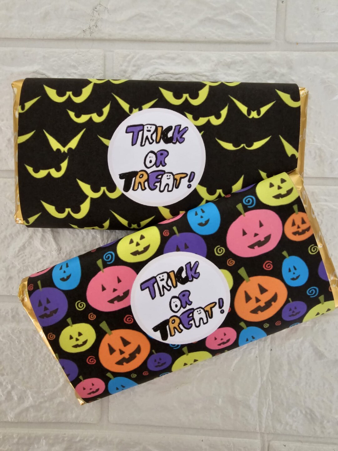 Halloween Chocolate Bar Wrapper Files 6 Designs Digital Files - Etsy