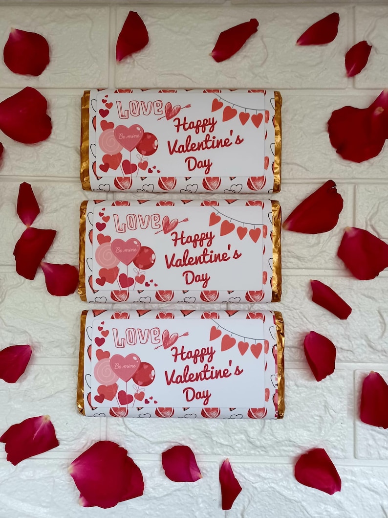 Valentines Day Chocolate Bar Wrapper Bundle 10 Different Designs - Etsy