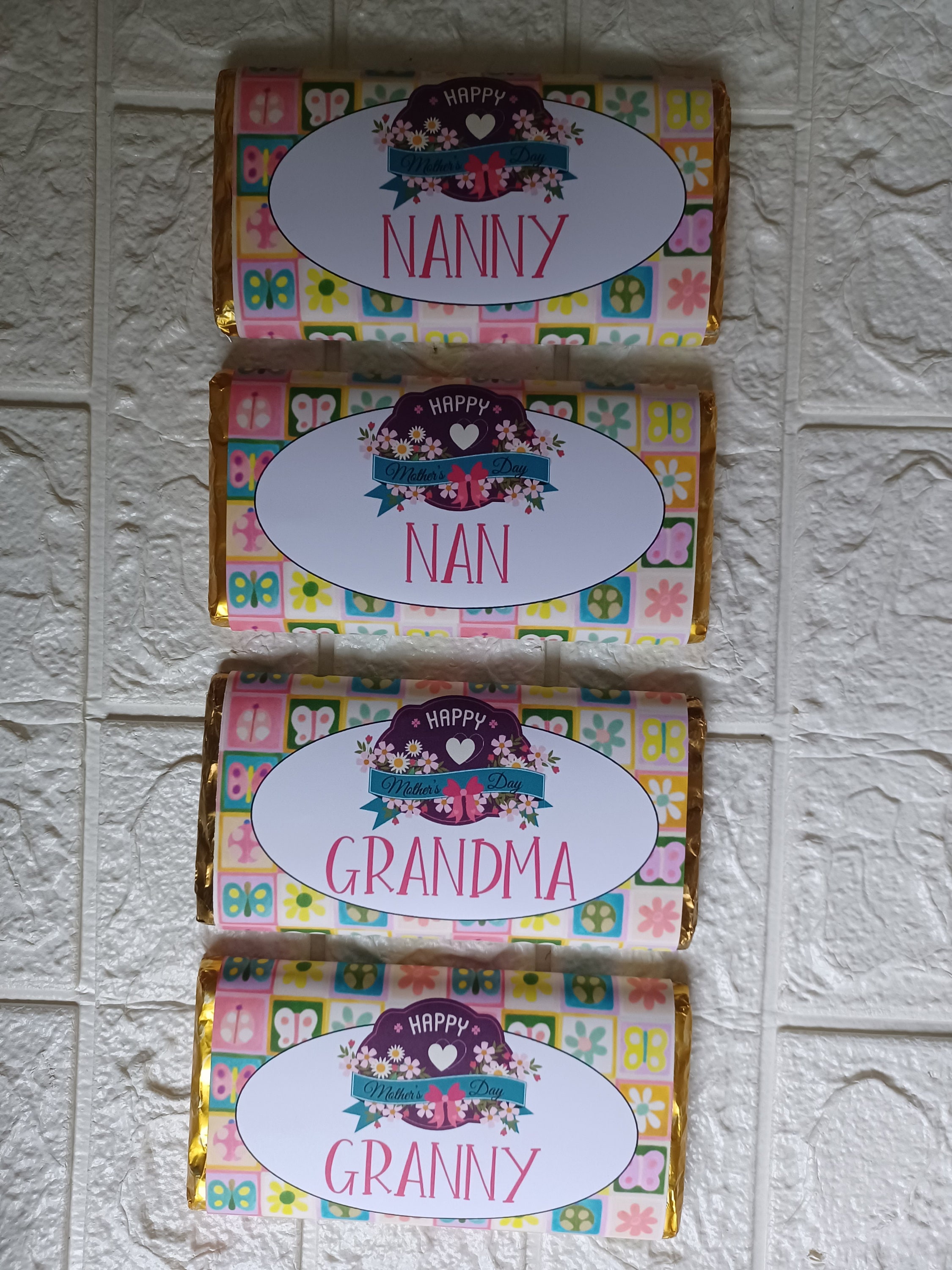 Mother's Day Candy Chocolate Bar Wrappers for Galaxy or Hershey's Bar ...
