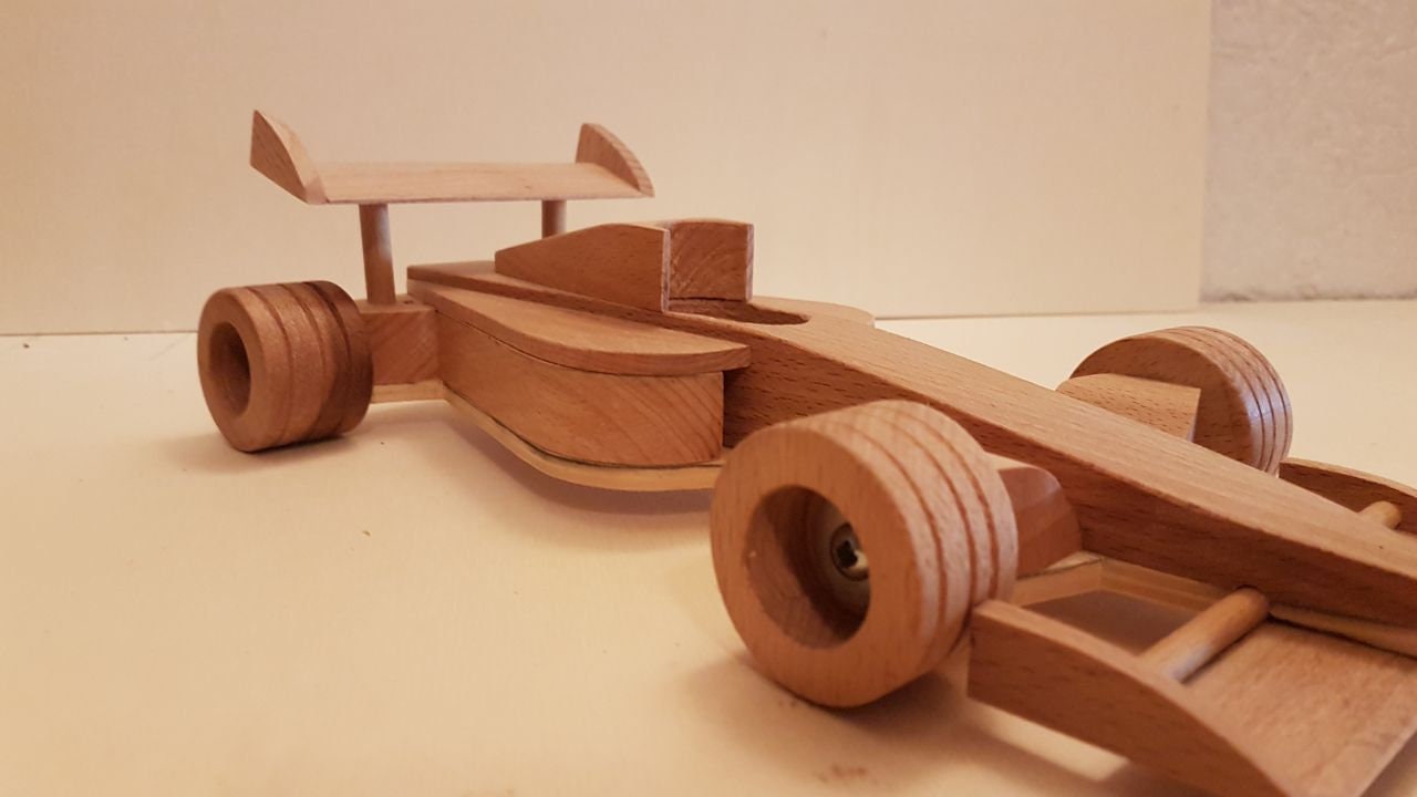 Handmade Formula 1 Car Racing Car Made of Wood as a Children's Toy for ...