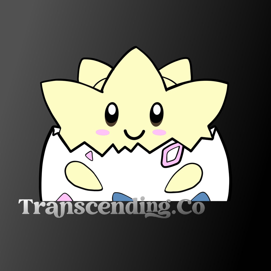 Togepi Peeker Decal /bumper Sticker Waterproof Nintendo - Etsy