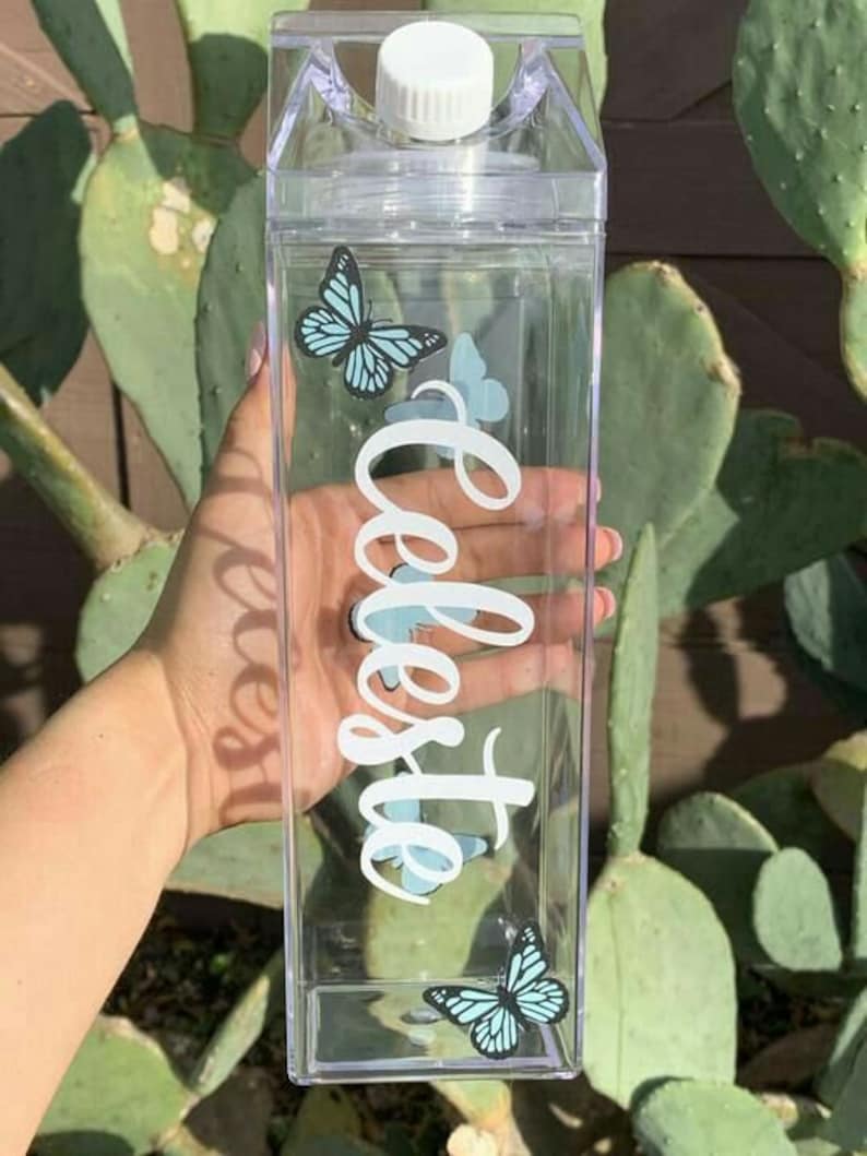 Custom Milk Carton Water Bottles prints Patterns Names - Etsy