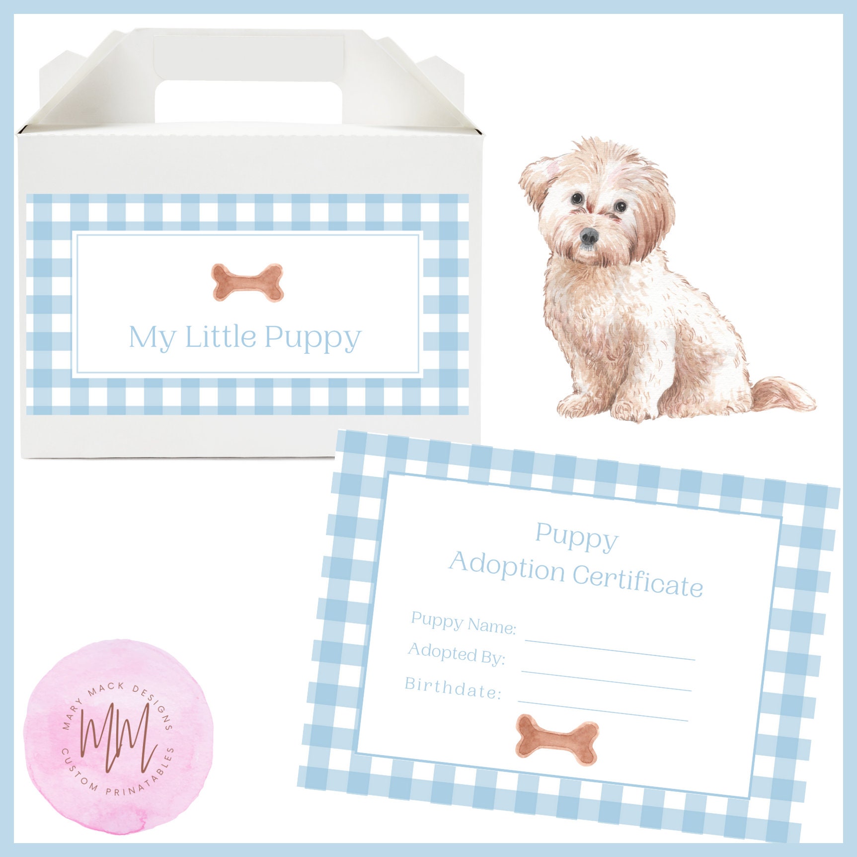 Adopt a Puppy Certificate | Printable Download | Adopt a Puppy ...