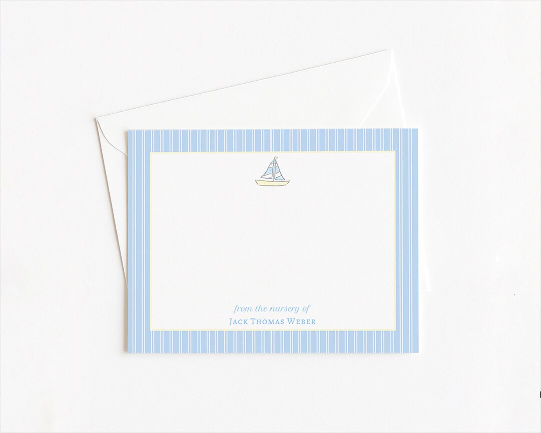 Personalized Nursery Note Cards: Baby Shower Thank You Set - Etsy