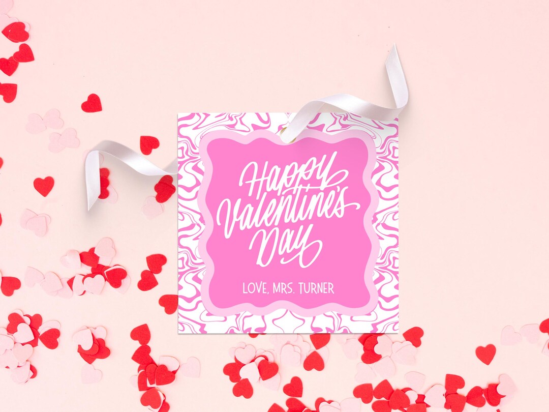Printable Valentine's Day Classroom Tag | Girls Classroom Gift Tag ...