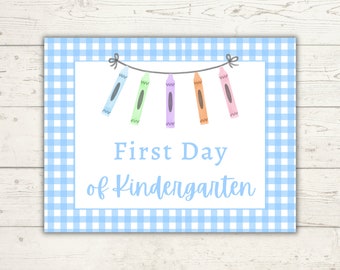 Watercolor Preppy First Day of School Sign Floral 1st Day of School ...